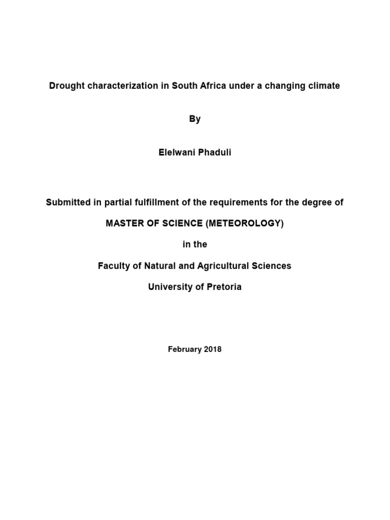 Phaduli Drought 2018 | PDF | Drought | General Circulation Model
