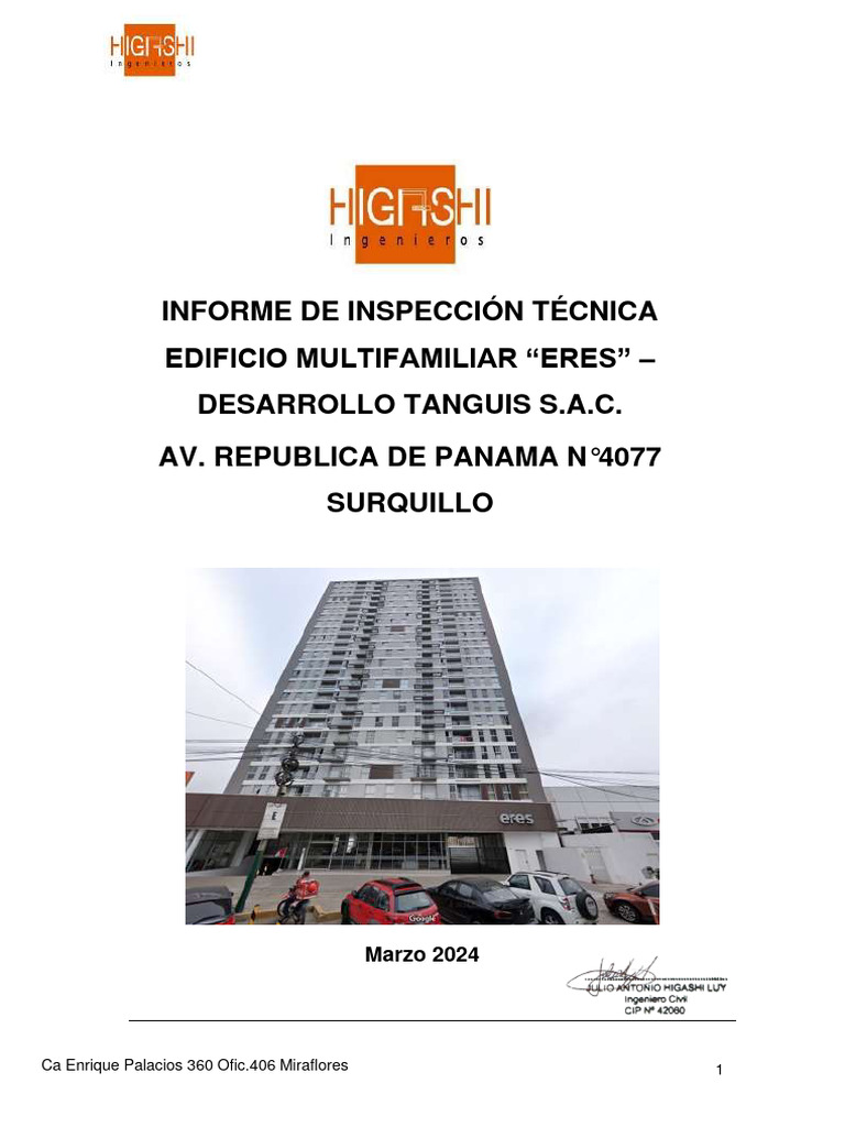 Informe Edificio Eres Grupo Lar - Estructural - Higashi | PDF | Hormigón | Escalera