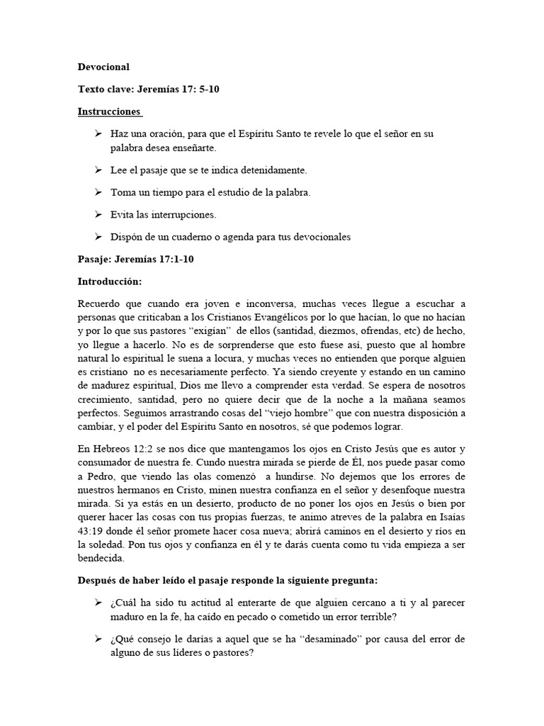 Devocional 1 Corregido | PDF | espíritu Santo | Jesús