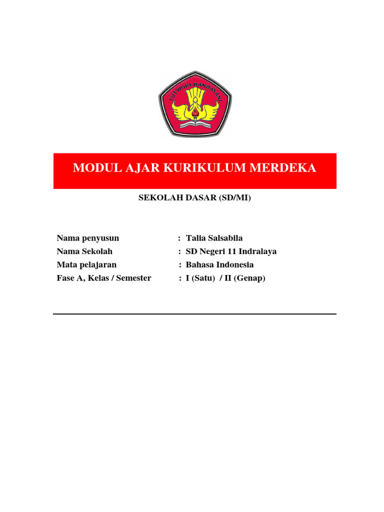 Modul Ajar 4 Kata Ajaib Kelas 1 - PTK | PDF