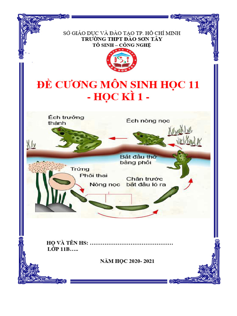 De Cuong Sinh Hoc 11 hk1 - 492021185939 | PDF