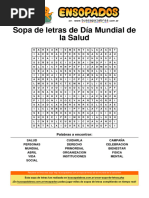 Sopa de Letras: Seguridad y Salud Laboral | PDF