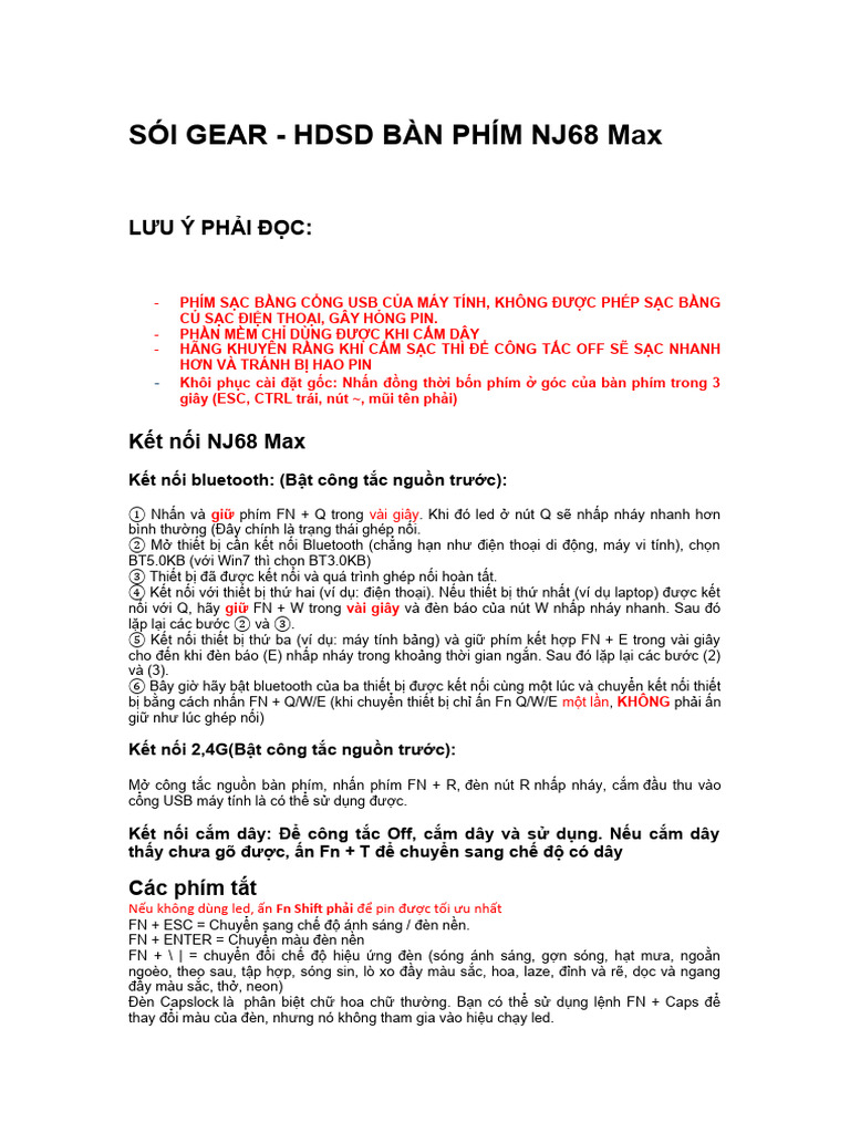 NJ68 Max Manual | PDF