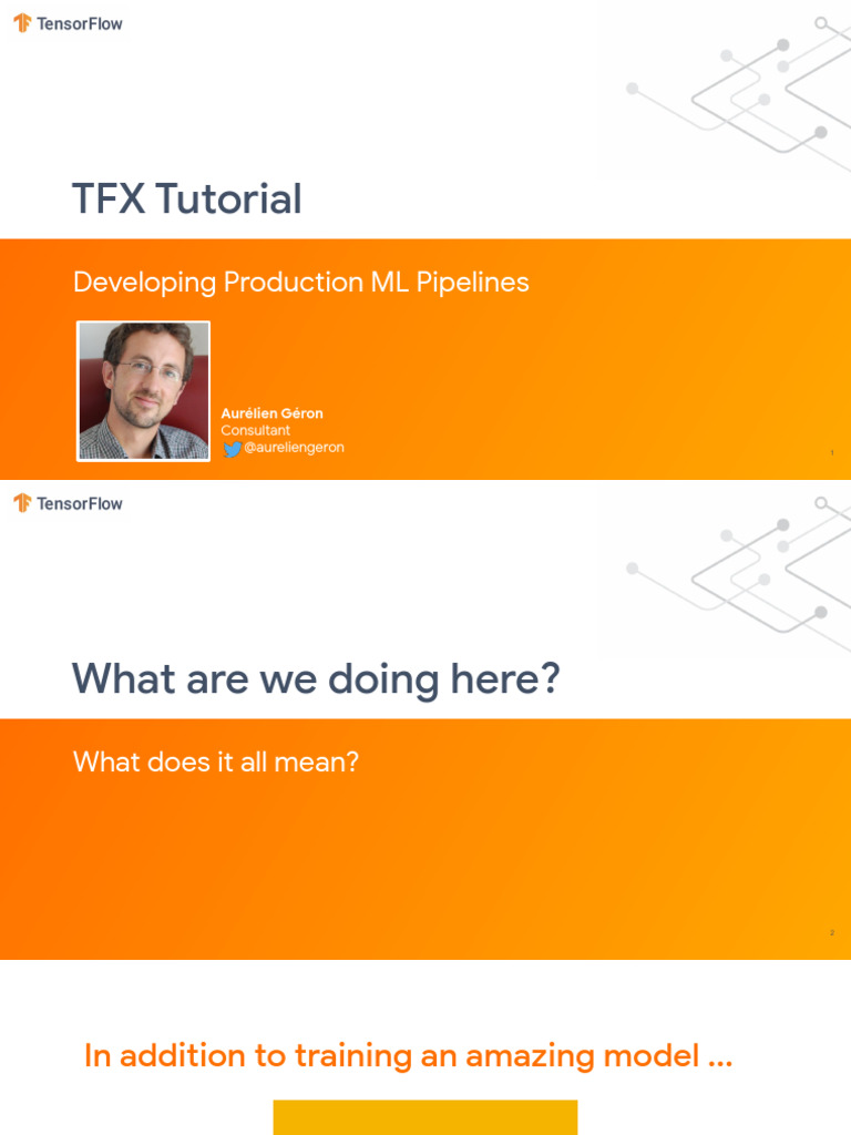 Production ML Pipelines With TensorFlow Extended _TFX_ Presentation | PDF | Apache Spark ...