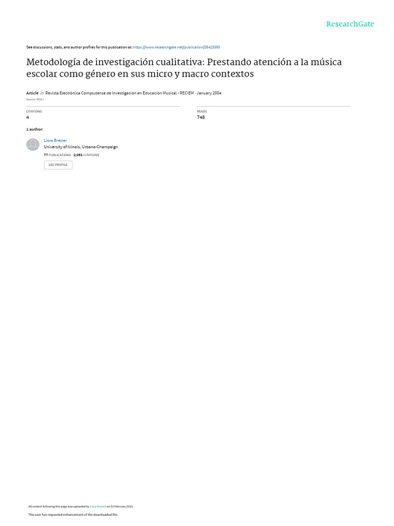 Metodologia de Investigacion Cualitativa Prestando | PDF | Enseñando | Plan de estudios