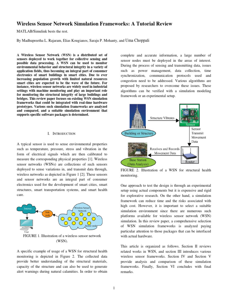 Wireless Sensor Network Simulation Frameworks A Tutorial Revie | PDF | Wireless Sensor Network ...