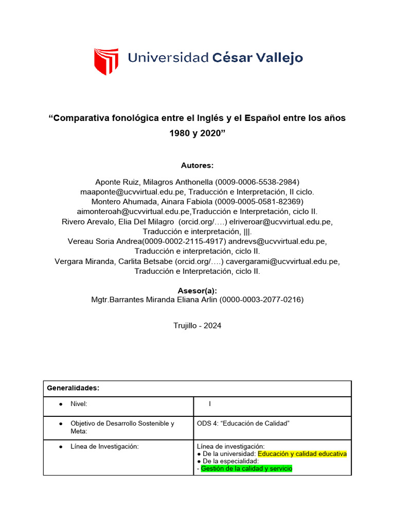 Esquema TIF(1) | PDF | Lingüística | Lengua española