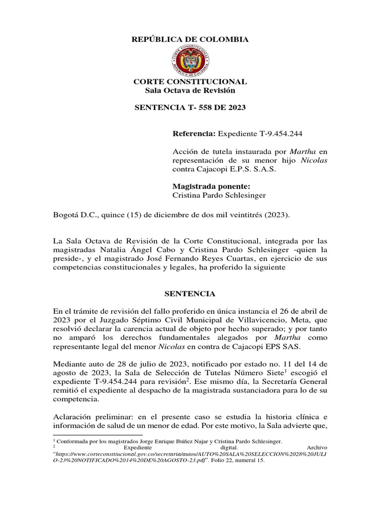 T 558 23 - Compressed | PDF | Artritis | Caso de ley