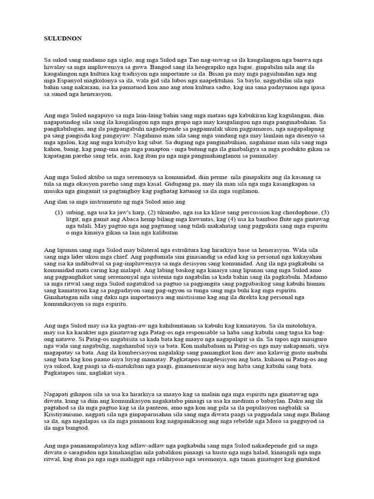 Suludnon 03 | PDF