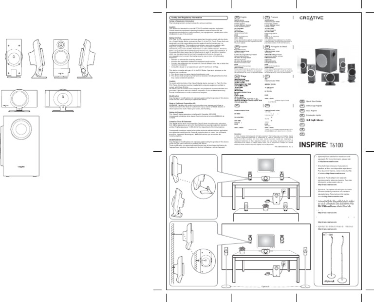 Creative Inspire Speaker System T6100 | PDF | Radio | Electromagnetic ...
