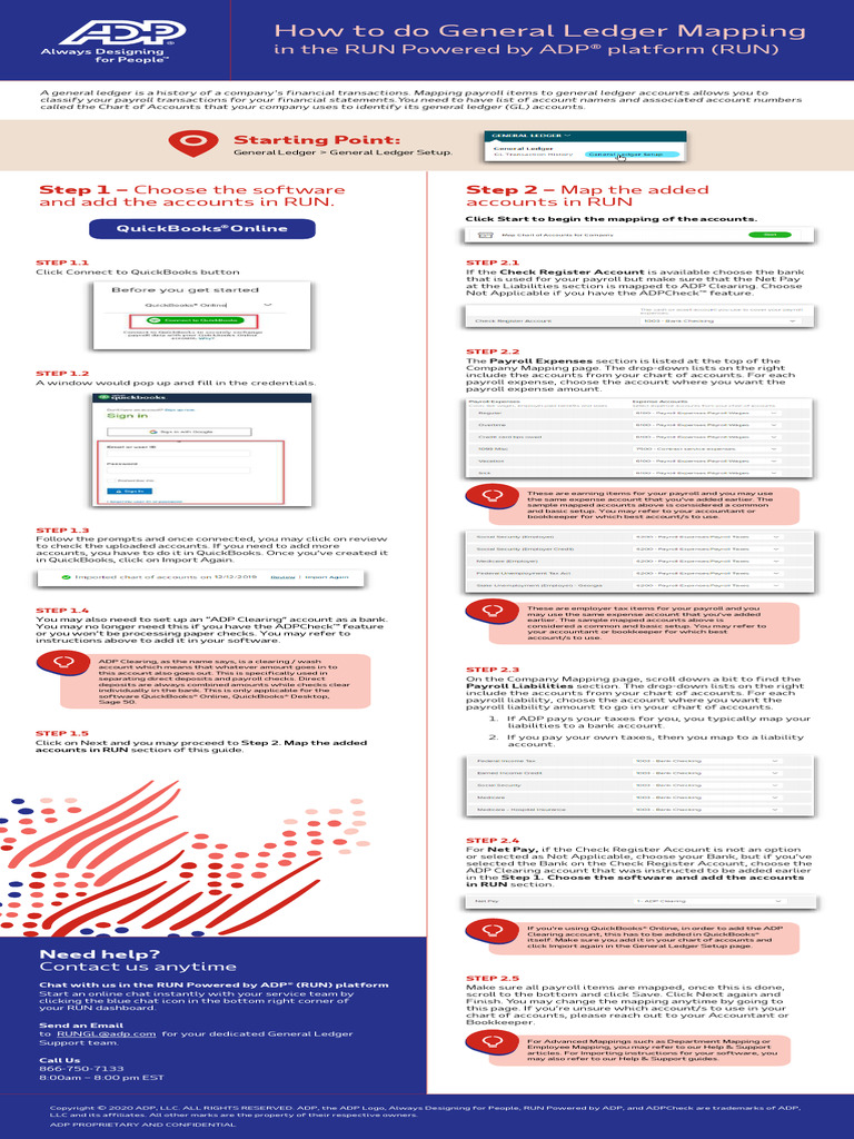Online Infographic GL Mapping | PDF | Quick Books | Payroll