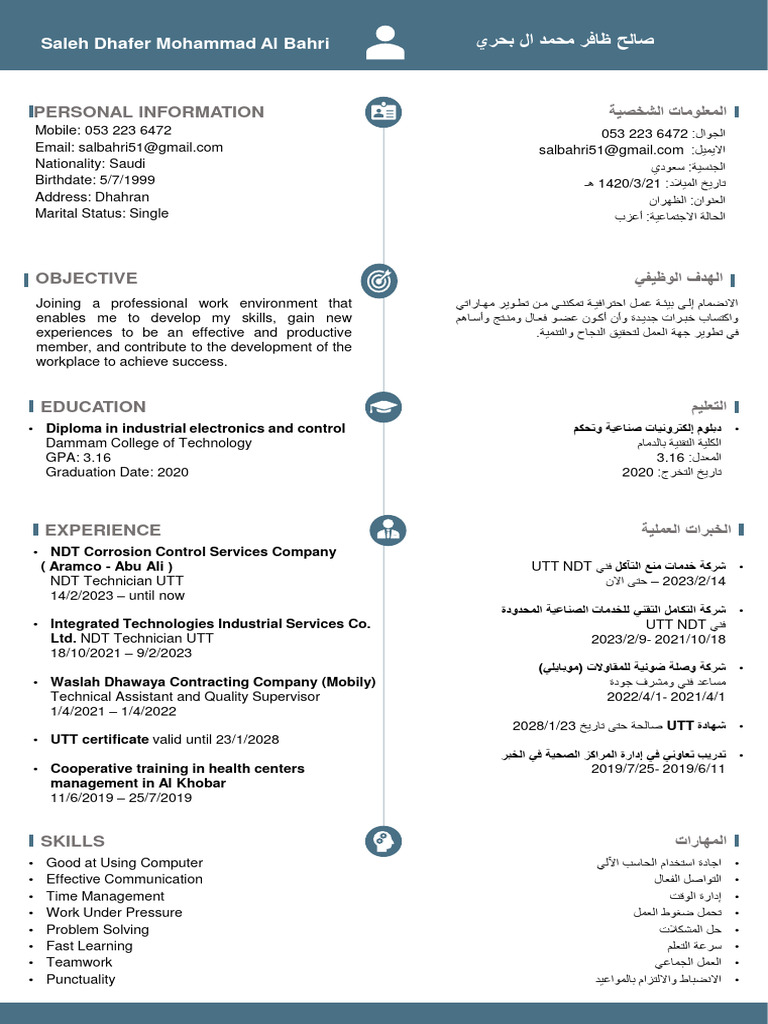 Cv-Saleh Al Bahri | PDF