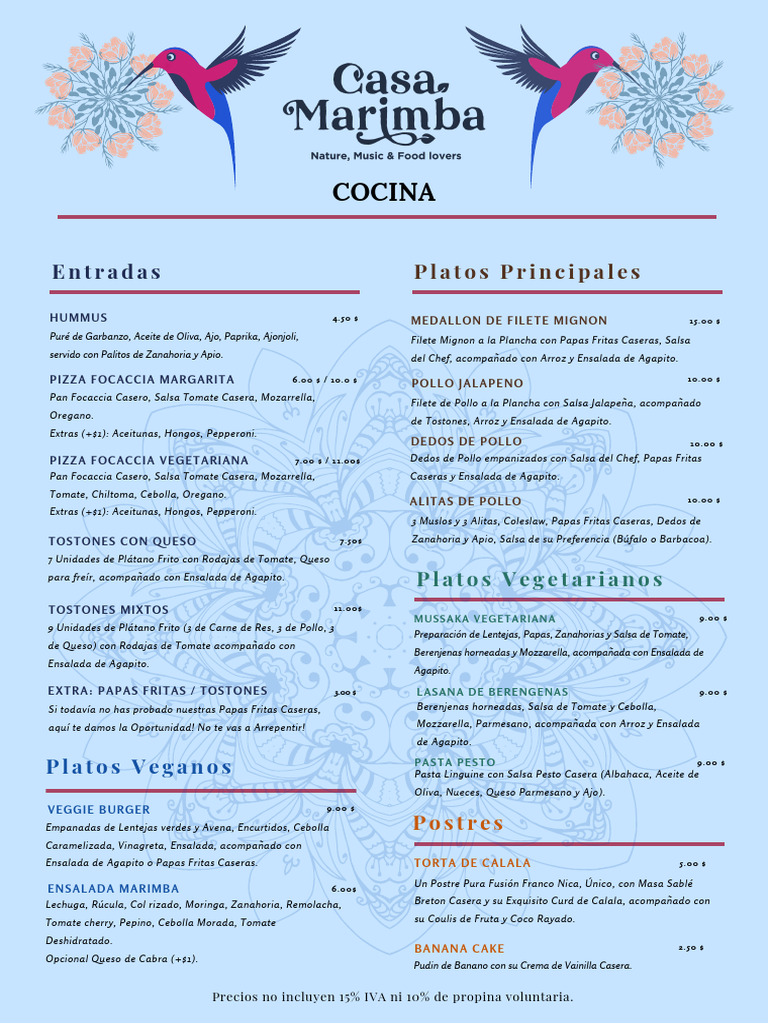 Menu Fijo 2023 | Descargar gratis PDF | ensalada | pesto