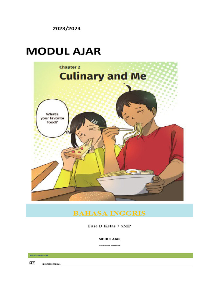 MA Chapter 2 Culinary and Me | PDF