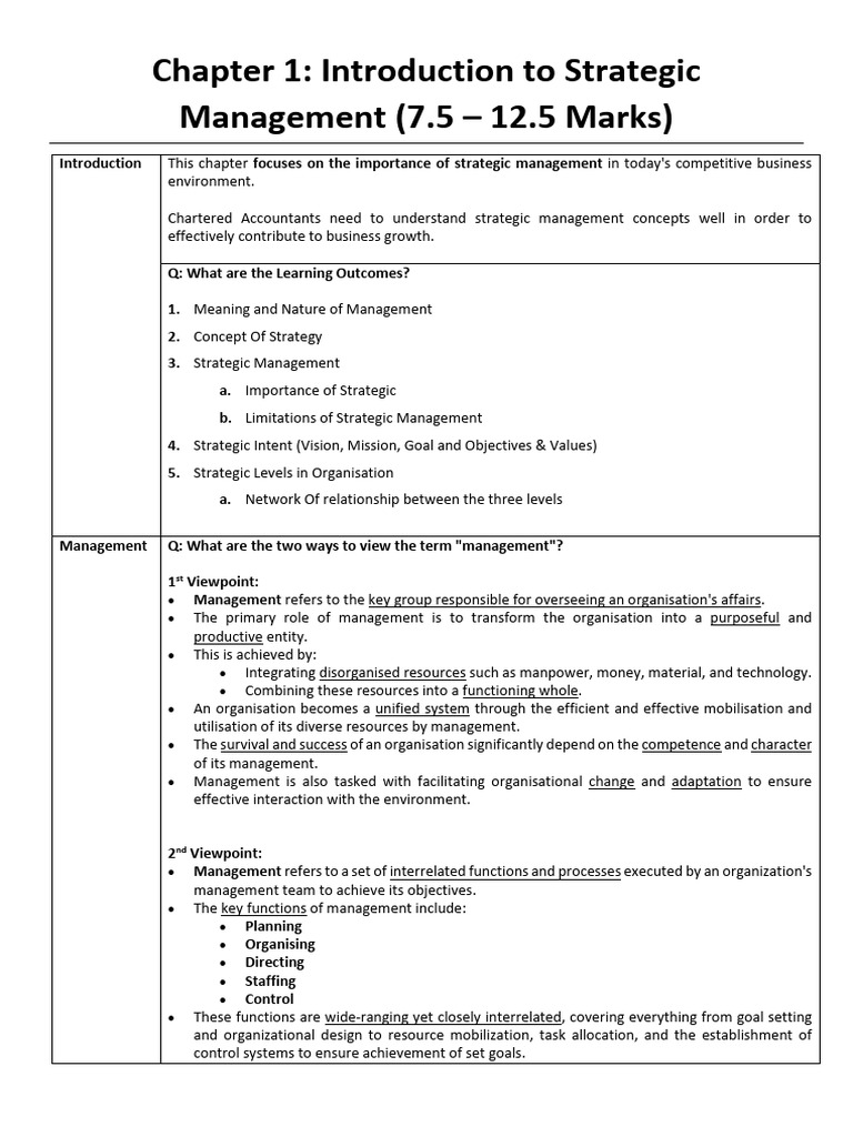 SM Study Material Lyst6437 | PDF | Strategic Management | Goal