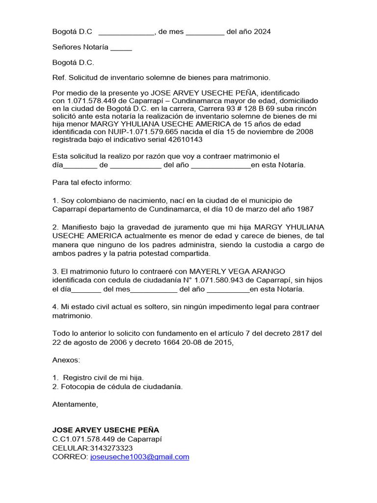 Inventario Solemne de Bienes | PDF Inventario Solemne de Bienes | PDF