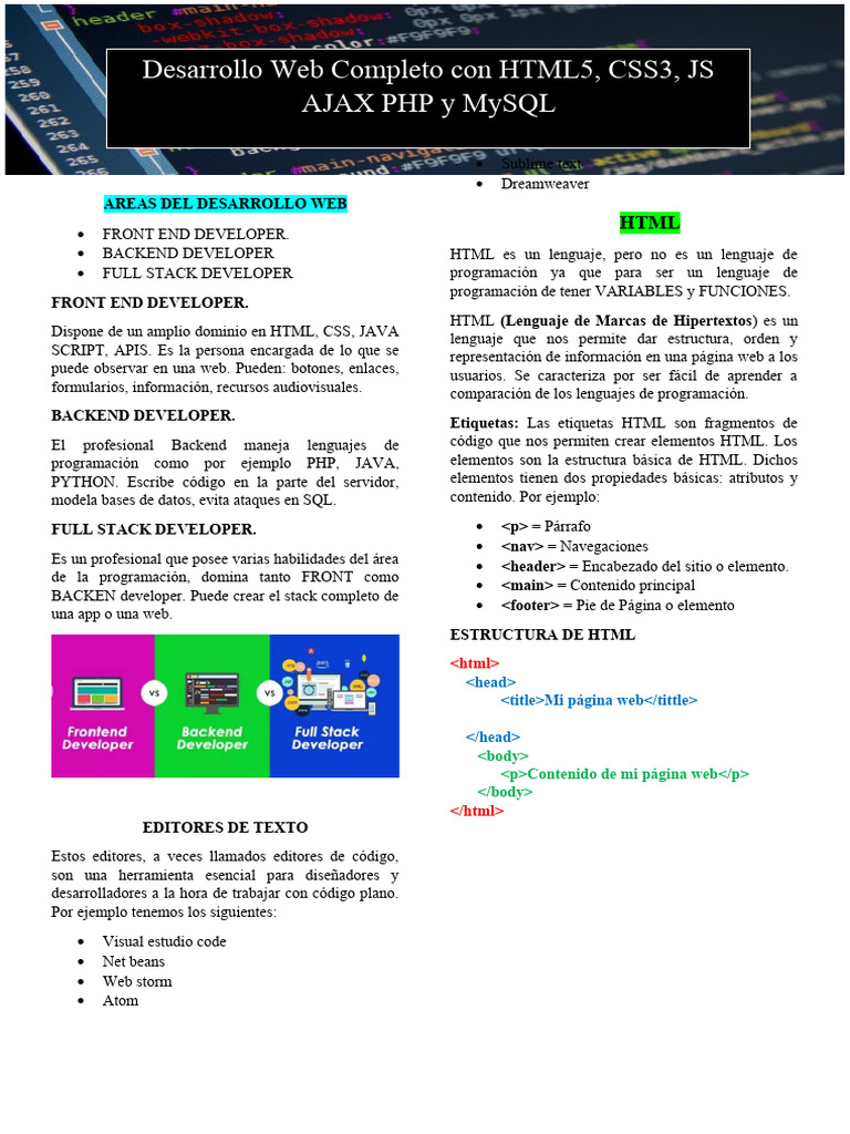 Desarrollo Web | PDF | HTML | Red mundial