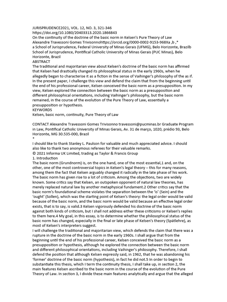 Kelsen Nao Falou em Piramide | PDF | Jurisprudence | Epistemology