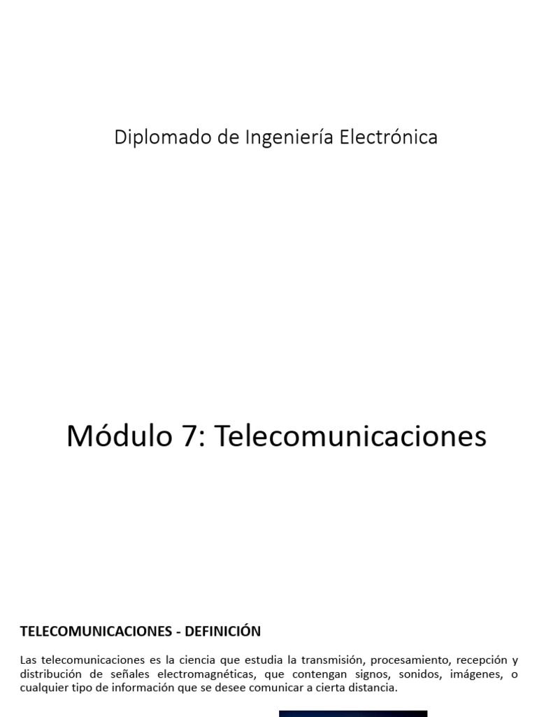 MODULO 7 Telecomunicaciones | PDF | Modulación | Medio de transmision