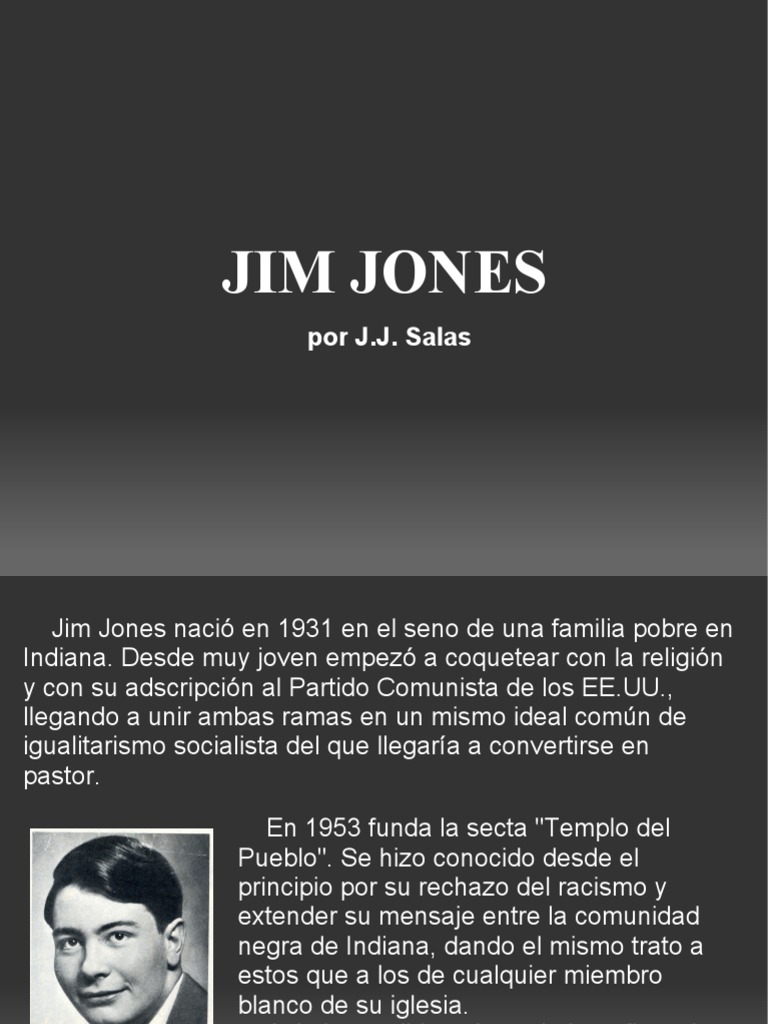 Jim Jones: Líder y Suicidio Colectivo | PDF