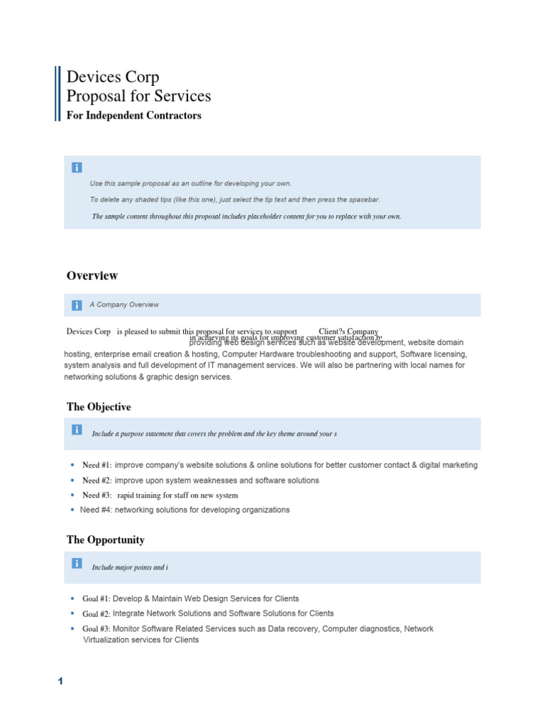 Devices Corps Services Proposal | PDF | Sales | Client (Computing)