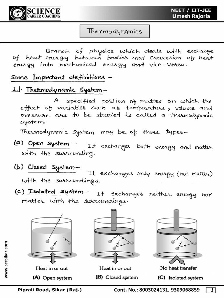 Thermodynamics Notes | PDF