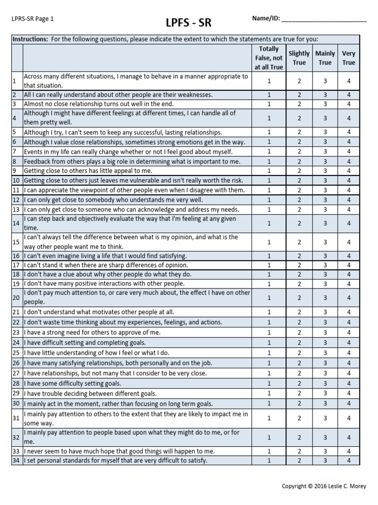 LPFS-SR | PDF | Feeling | Standard Deviation