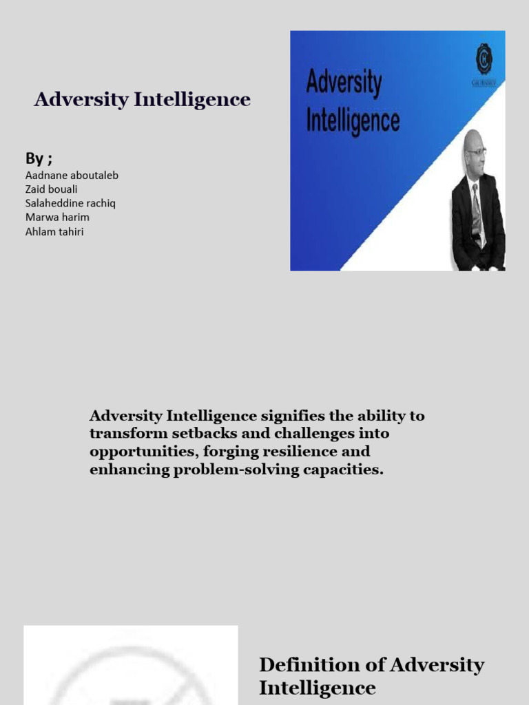 Adversity Intelligence | PDF | Psychological Resilience | Intelligence