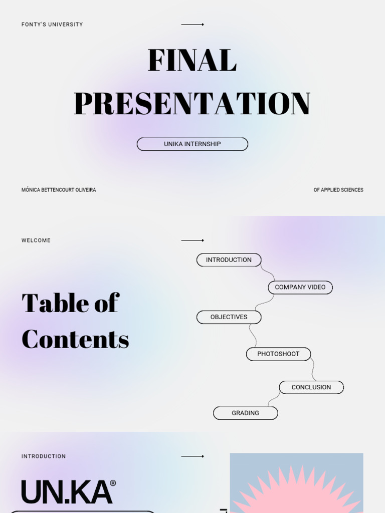 Unika Internship Final Presentation | PDF