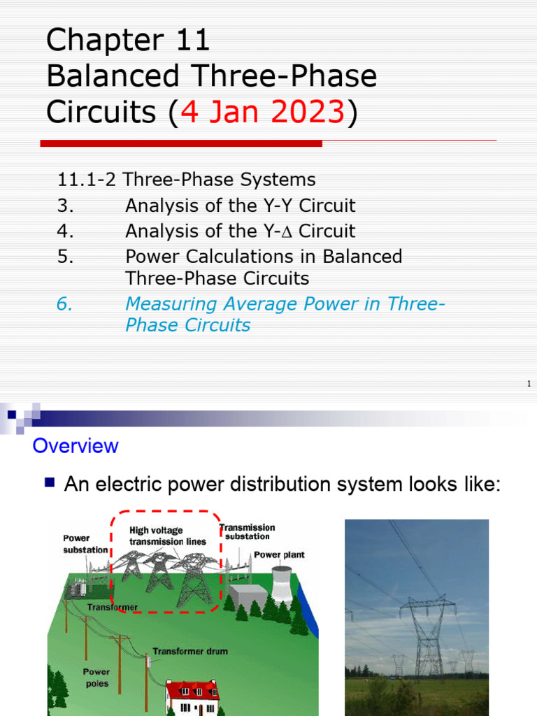 Topic10 Wk12 Three-Phase | PDF | Electrical Network | Physical Quantities