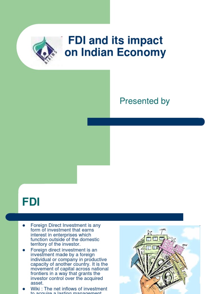 FDI and Its Impact in Indian Economy | PDF | Foreign Direct Investment ...