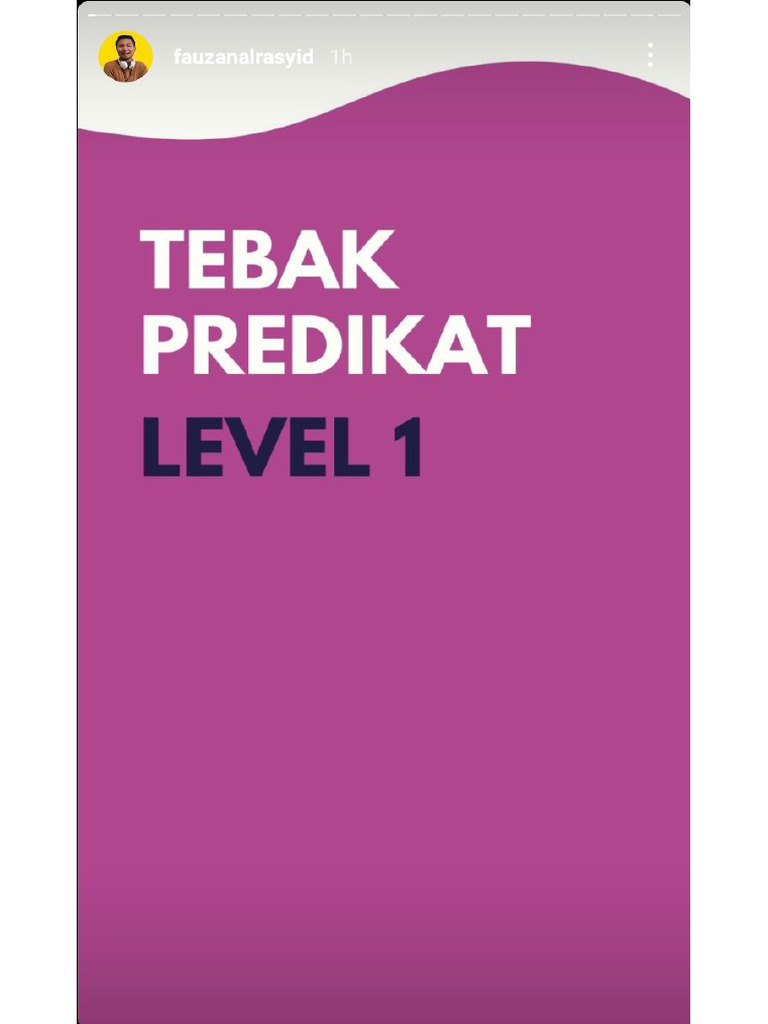 Tebak Predikat (Level 1) | PDF