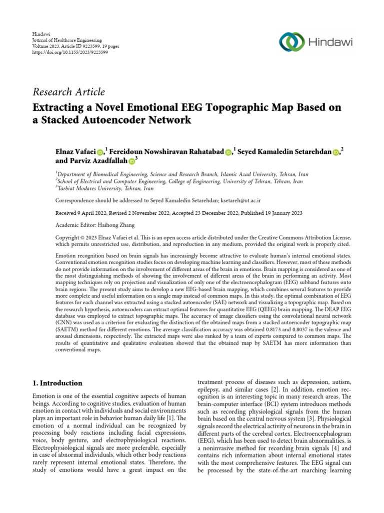 Extracting A Novel Emotional EEG Topographic Map Based On | PDF | Electroencephalography | Deep ...
