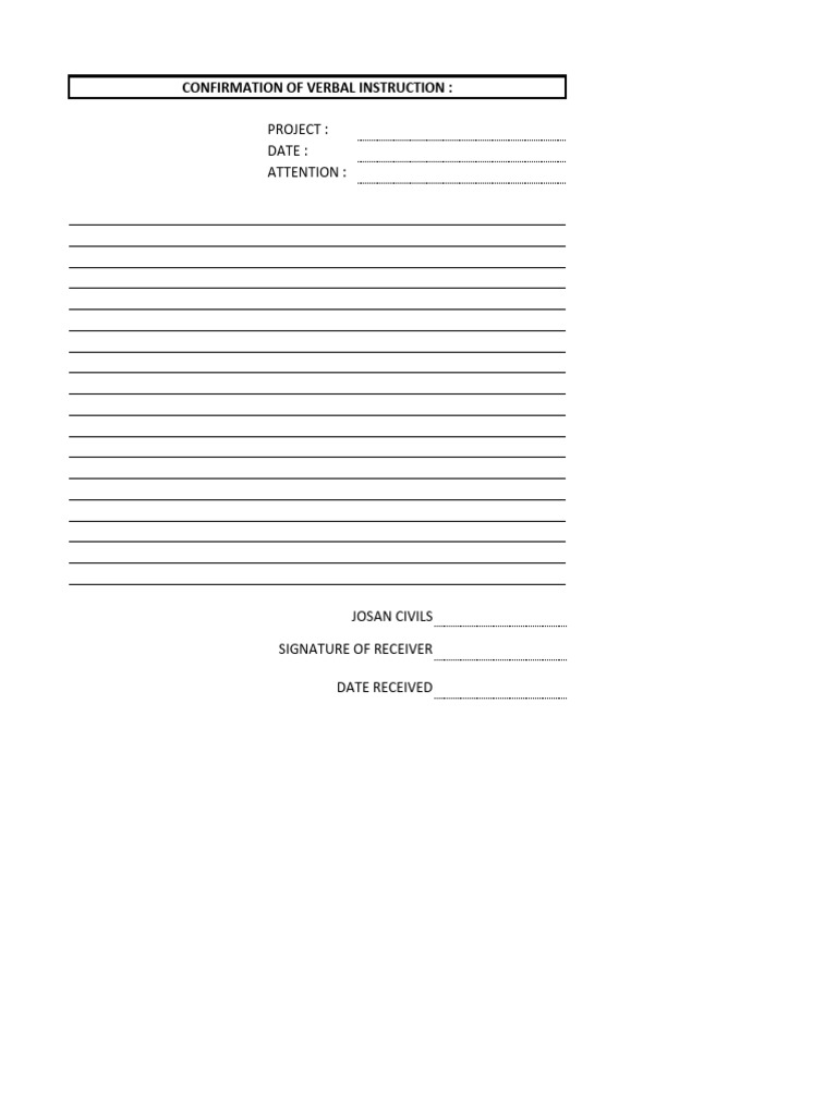 Verbal Instruction | PDF