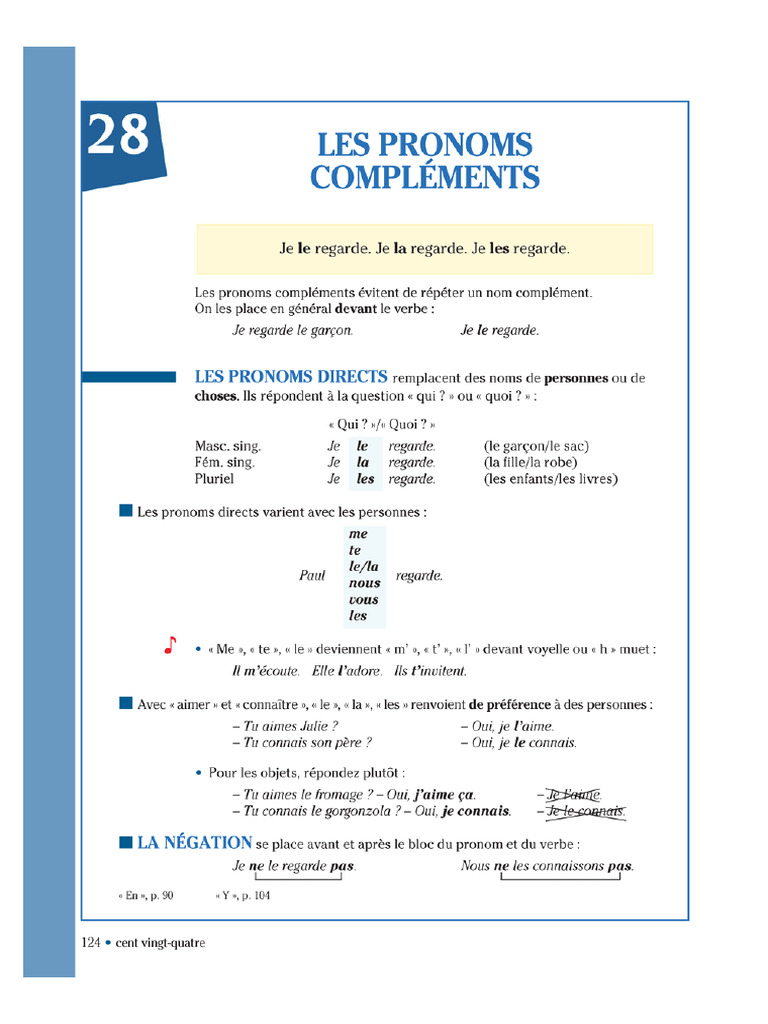 Pronoms Compléments | PDF