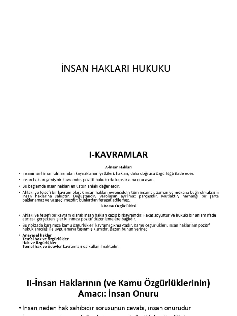 Insan Haklari Hukuku Slayt | PDF Insan Haklari Hukuku Slayt | PDF