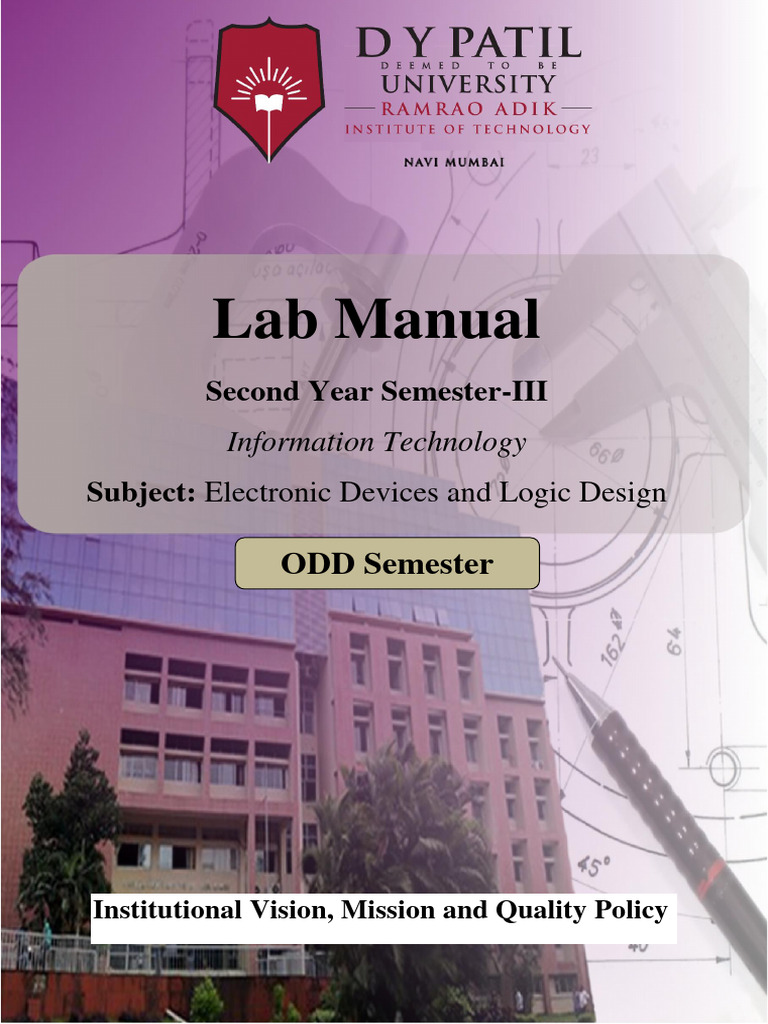Lab MANUAL - EDLD - July2022 | PDF | Logic Gate | Electronic Engineering