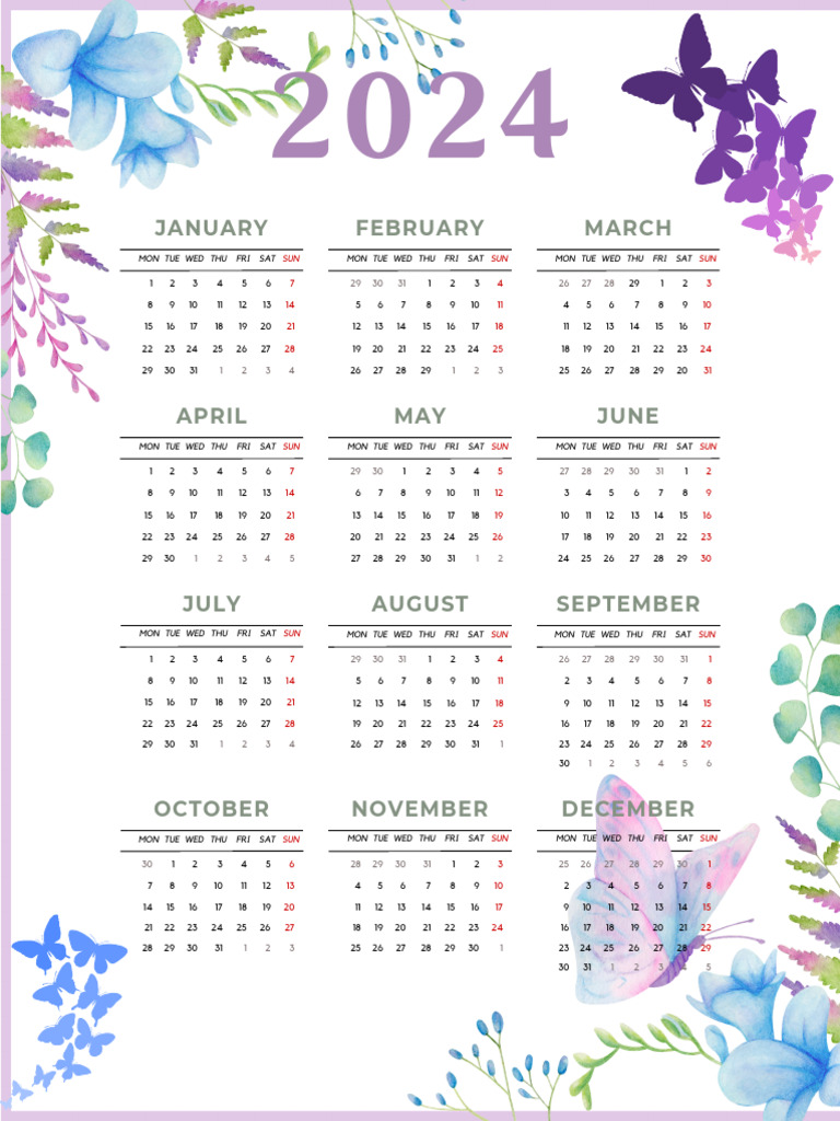 2024 Planning Calendar | PDF