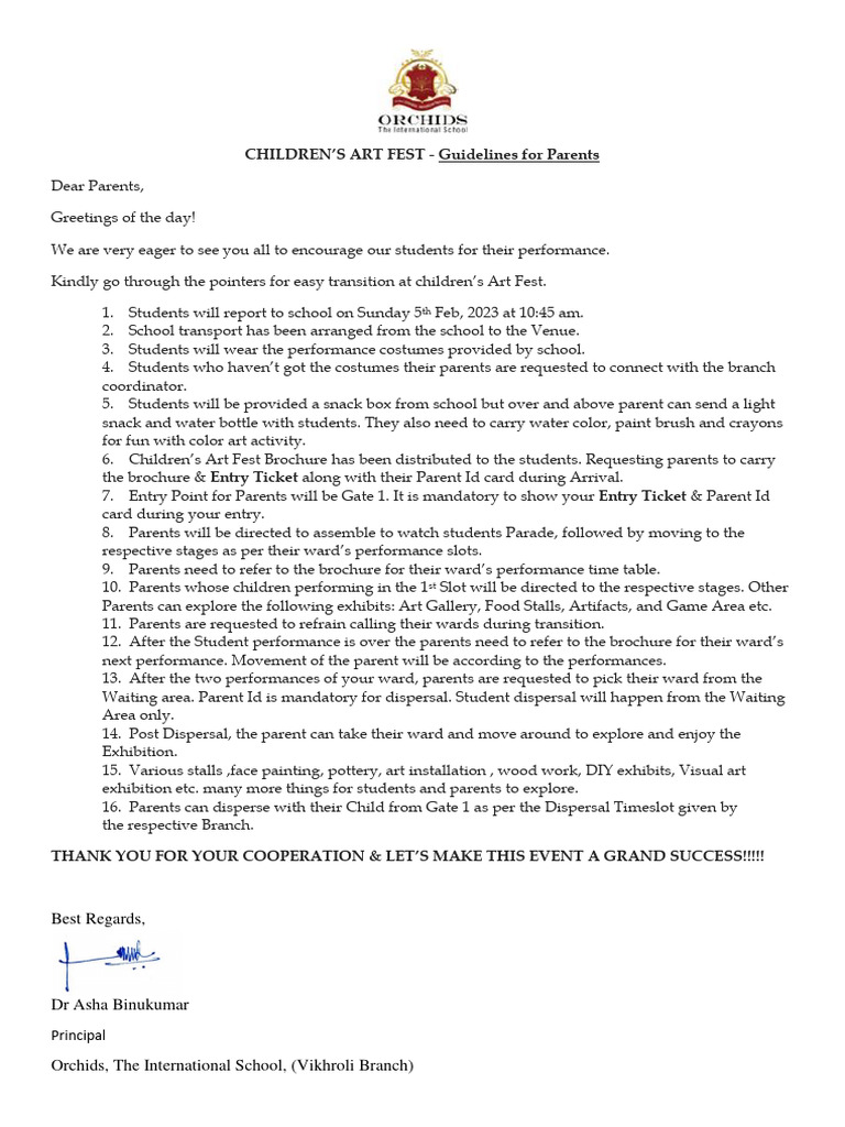 1333006194-Parent Guidelines Circular | PDF