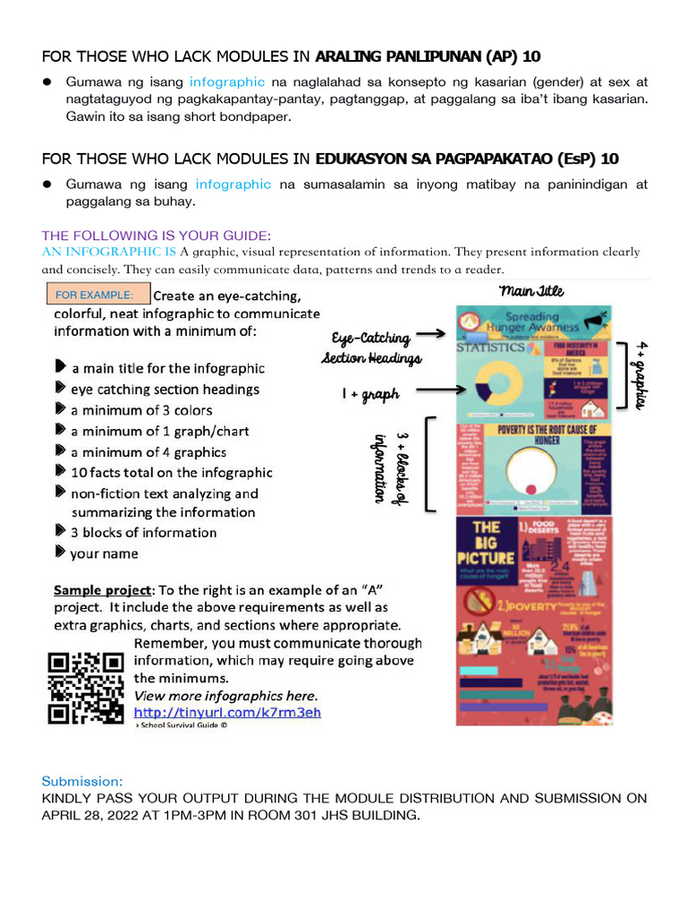 Infographic Guidelines for AP and EsP 10 | PDF