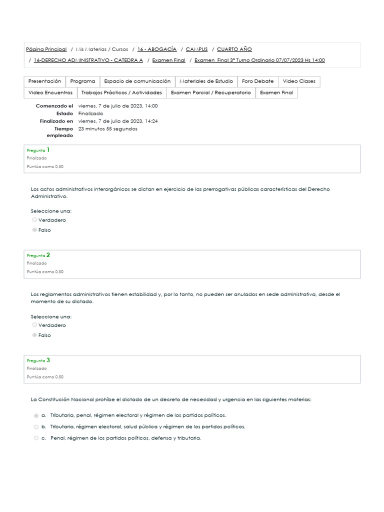 Administr Cat. A Examen - Final 3° Turno Ordinario 2023 | PDF ... Administr Cat. A Examen - Final 3° Turno Ordinario 2023 | PDF ...