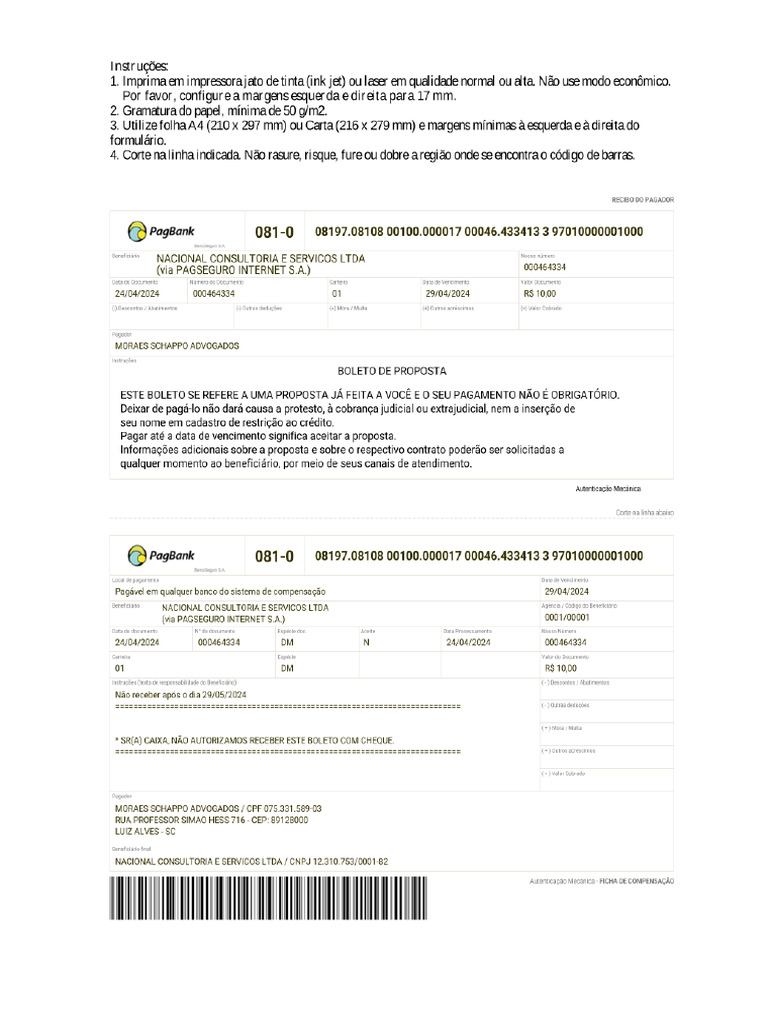 Boleto - PagBank | PDF