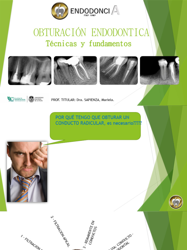Técnicas de Obturación Endodonticas - Endo A Folp | PDF | Materiales ...