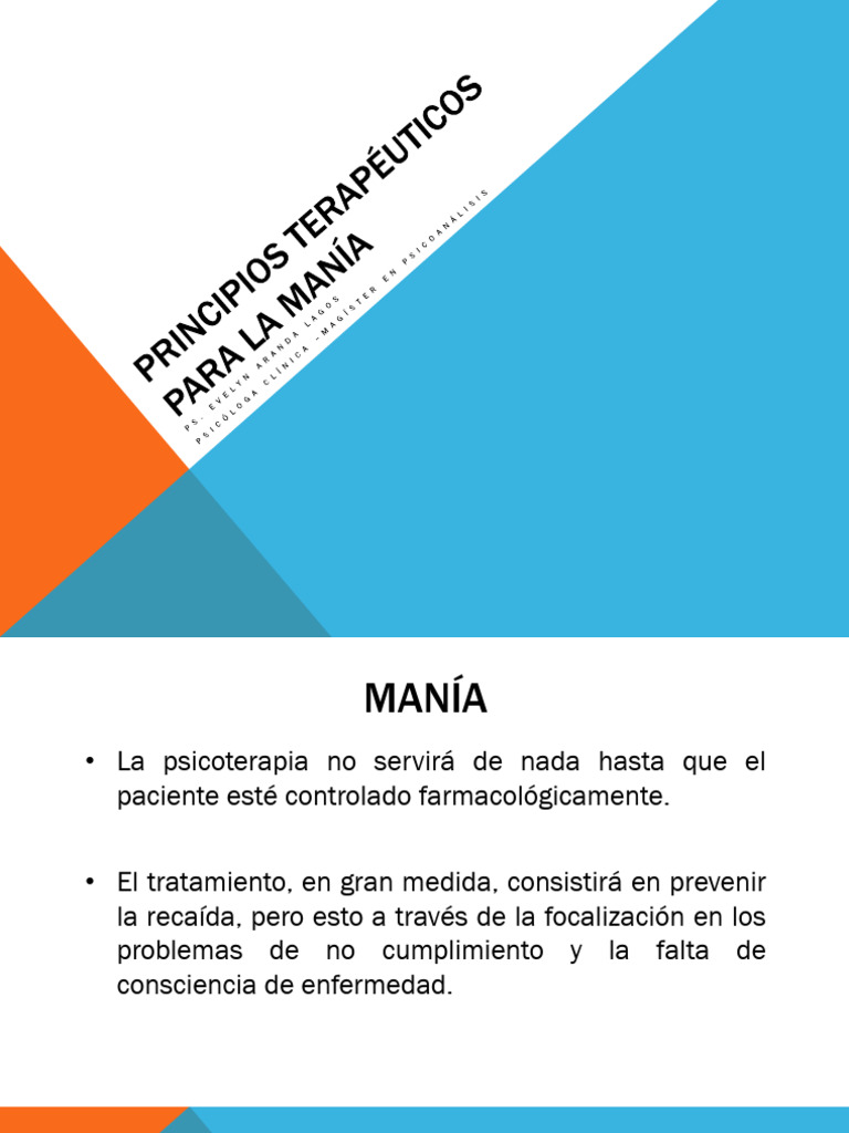 Principios Terapéuticos para La Manía | PDF | Manía | Desorden bipolar