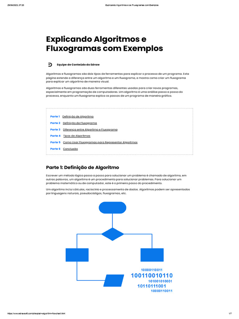 Explicando Algoritmos e Os Fluxogramas Com Exemplos | PDF | Algoritmos ...
