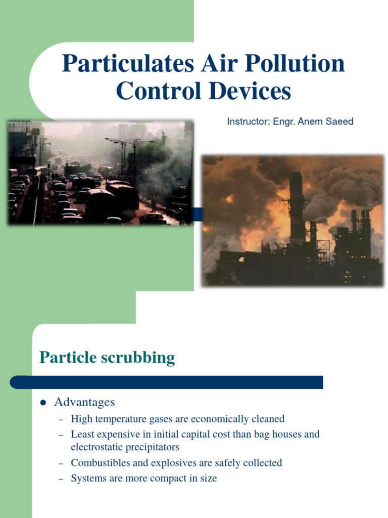 Particulate Air Pollution Control Devices | PDF | Industrial Processes ...