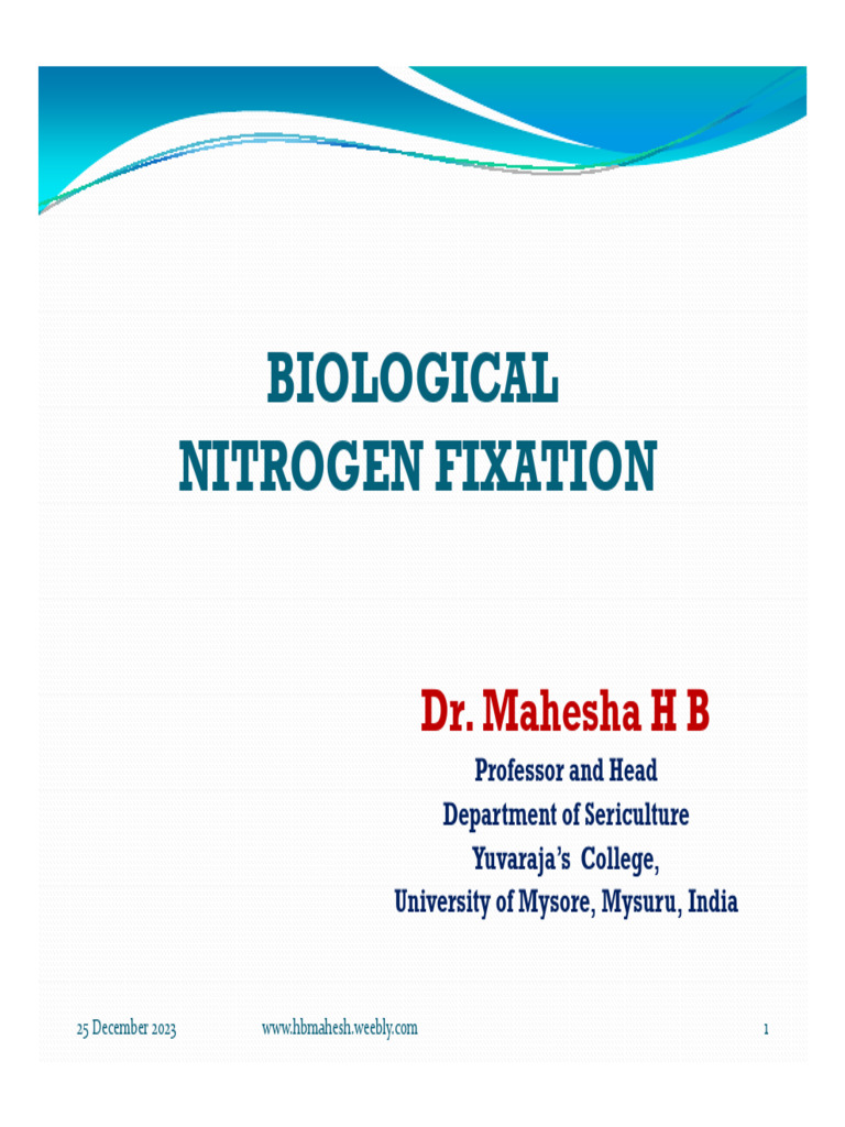 biological_nitrogen_fixation.ppt | PDF | Nitrogen | Biology