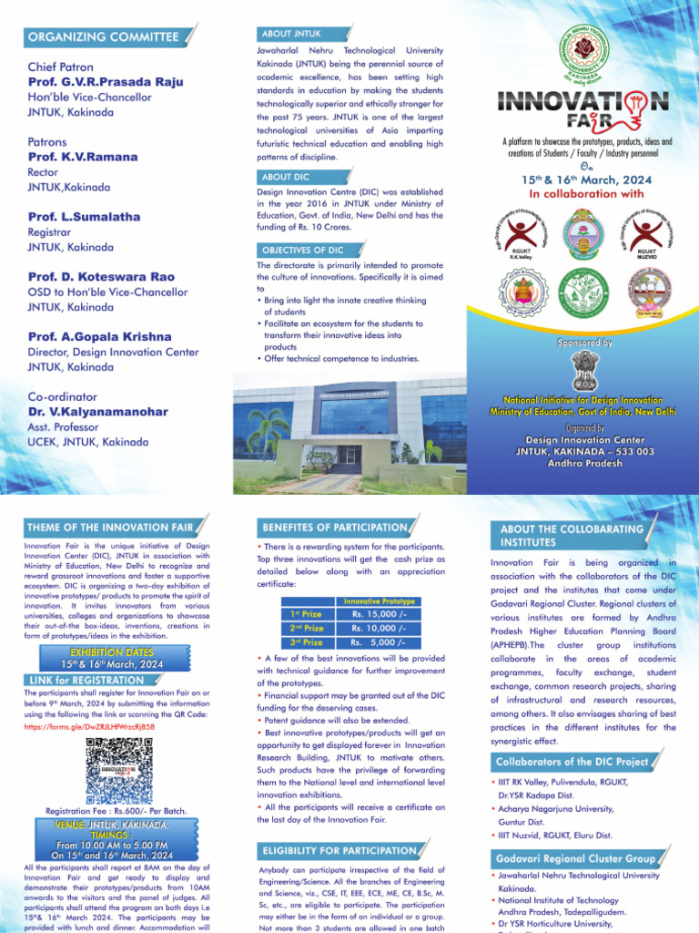 JNTUK Innovation Fair Flyer 2024 | PDF