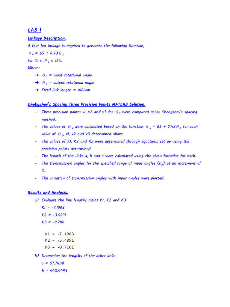 Linkage Description | PDF | Least Squares | Angle