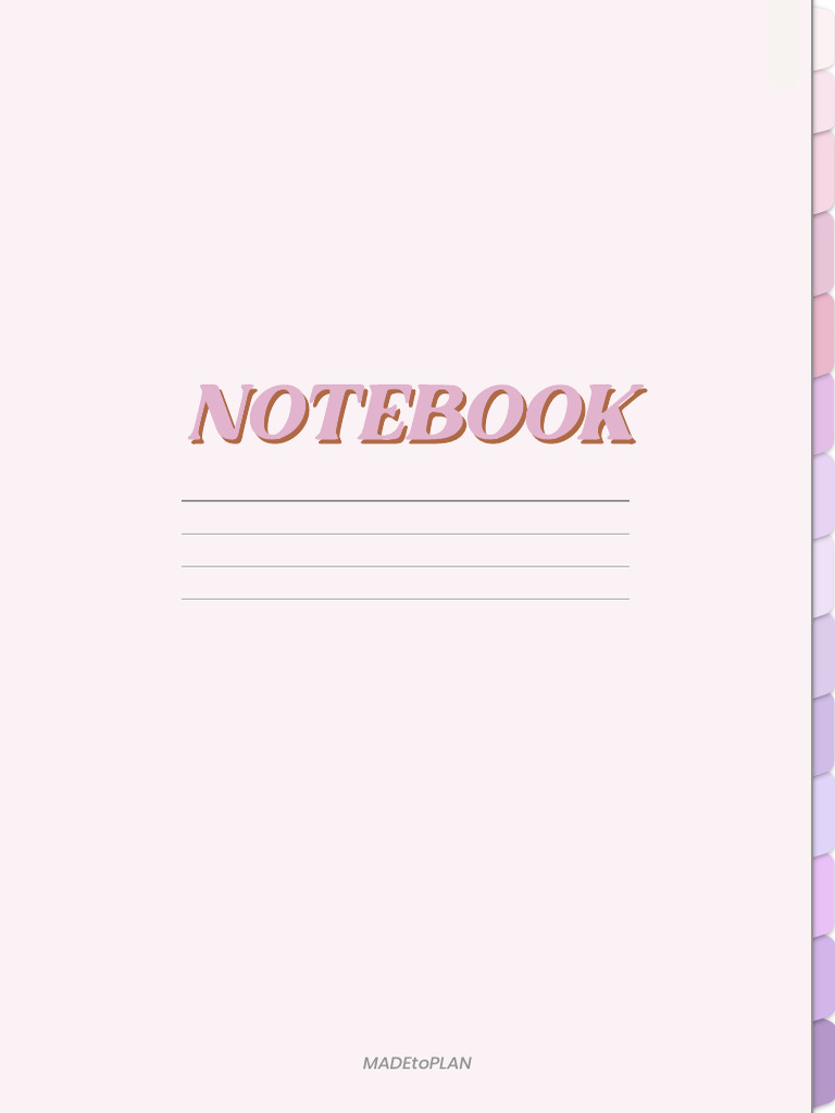 Digital Notebook by MADEtoPLAN (Purple Tabs) | PDF